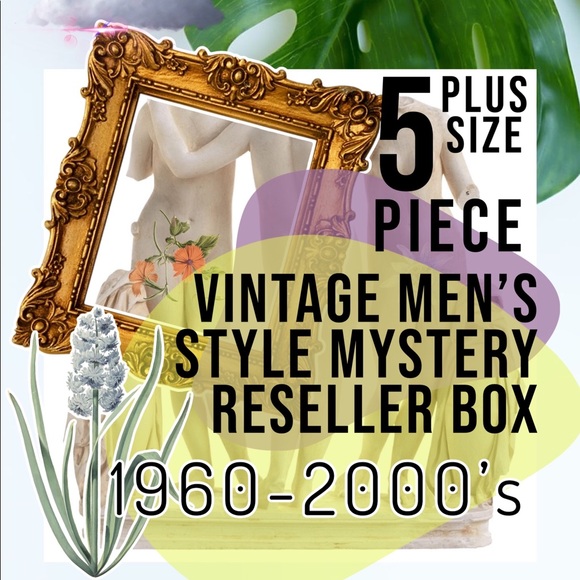 Vintage | Other | Mens Vtg Plus Size Mystery Reseller Bundle Box | Poshmark
